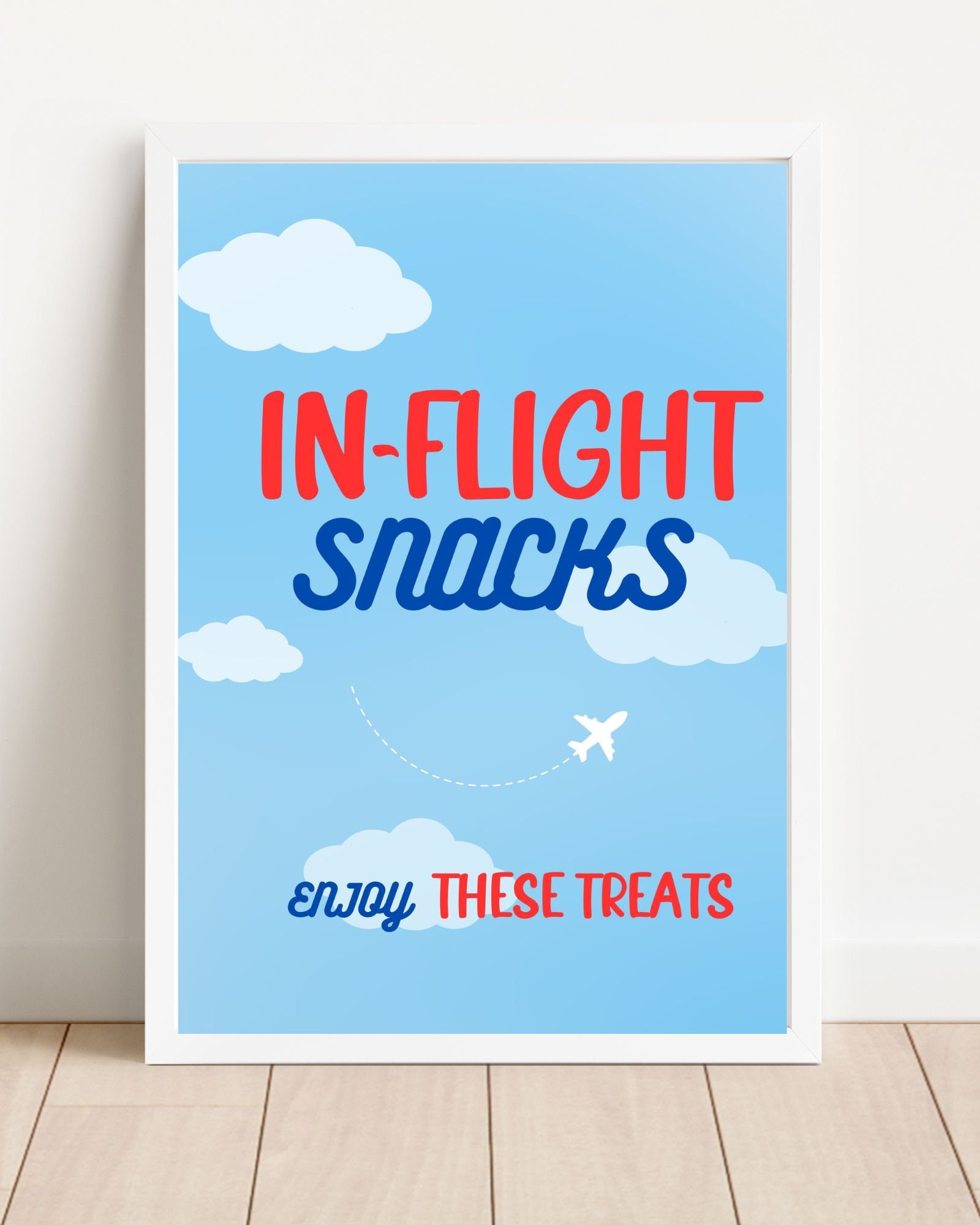 In-flight Snacks Airplane Party Sign, 8x10 Printable (digital Download ...