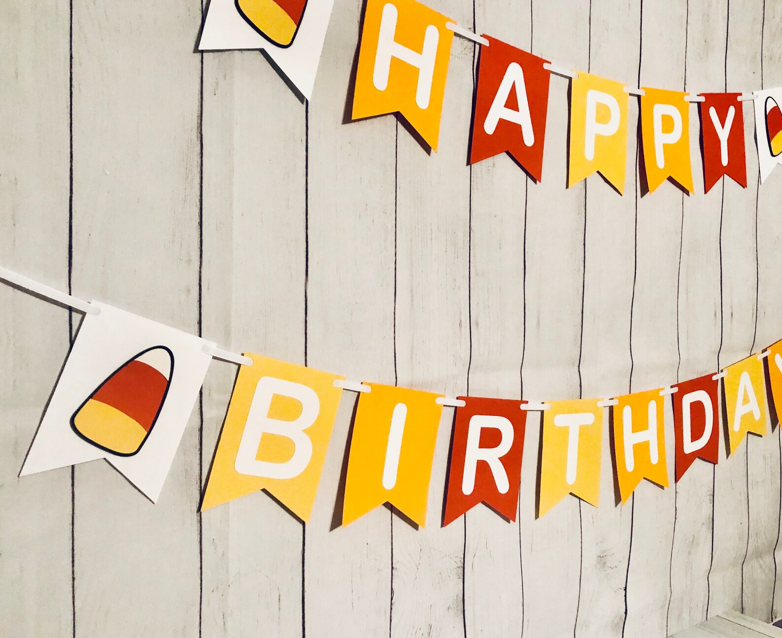 Candy Corn Birthday Banner Candy Corn Banner October - Etsy