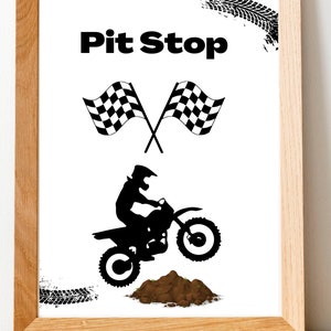 Dirt Bike Party Printables, Pit Stop, Motorcycle Party Printables, Dirt ...