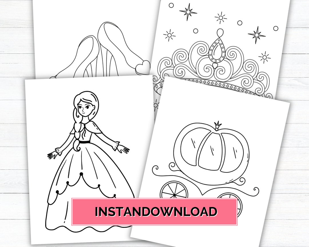 Princess Coloring Pages, Princess Party Coloring Pages Favors, Princess ...