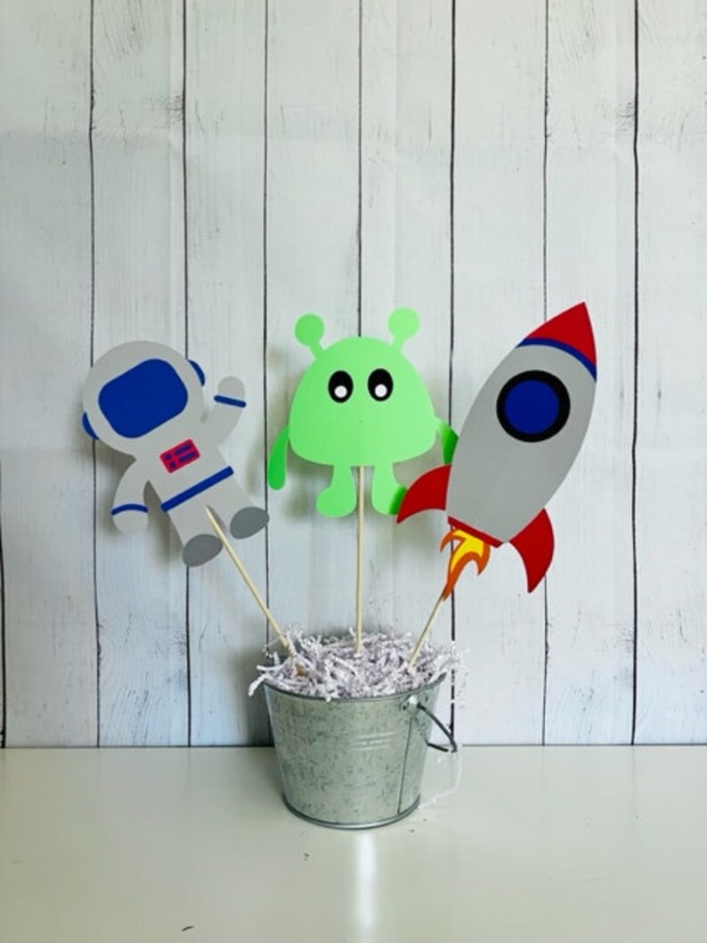 Outer Space Centerpieces Rocket Ship Centerpieces Astronaut - Etsy