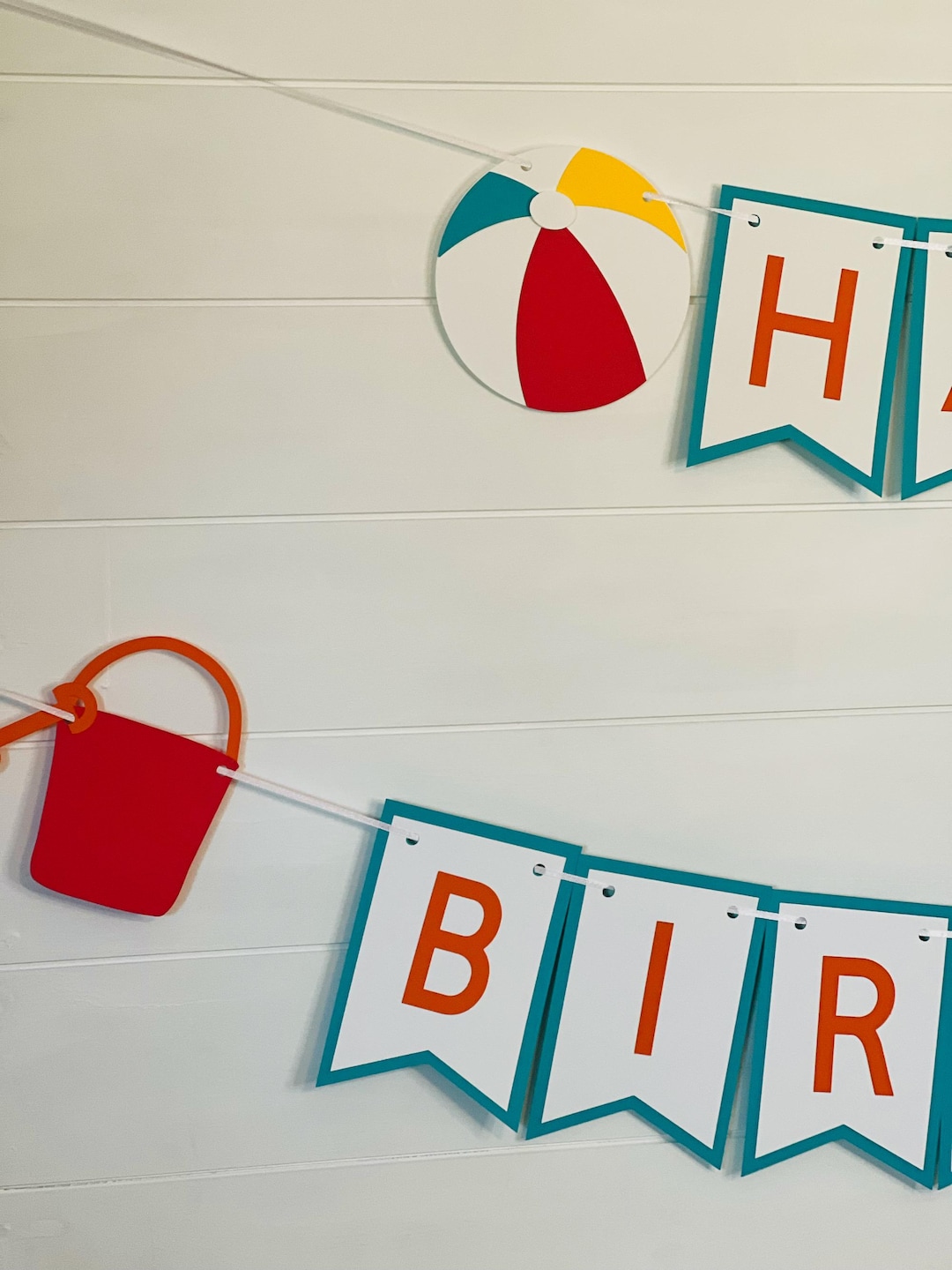 Beach Birthday Banner, Tropical Party Decor, Summer Vibes Birthday ...