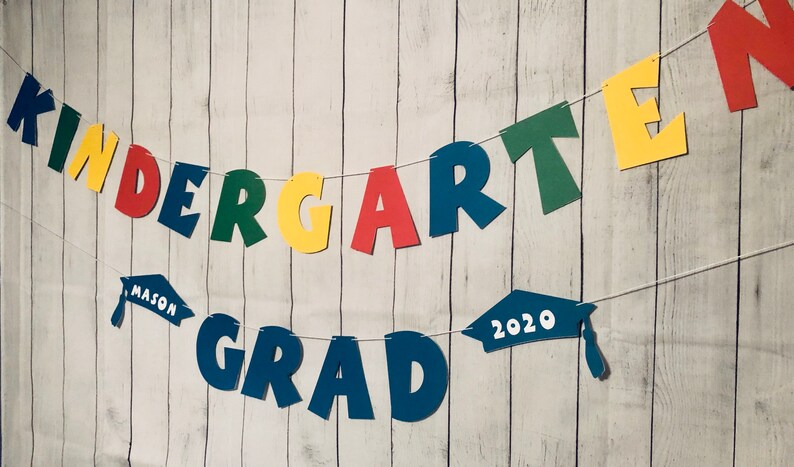 Personalized Kindergarten Graduation Banner, Party Decor - Etsy