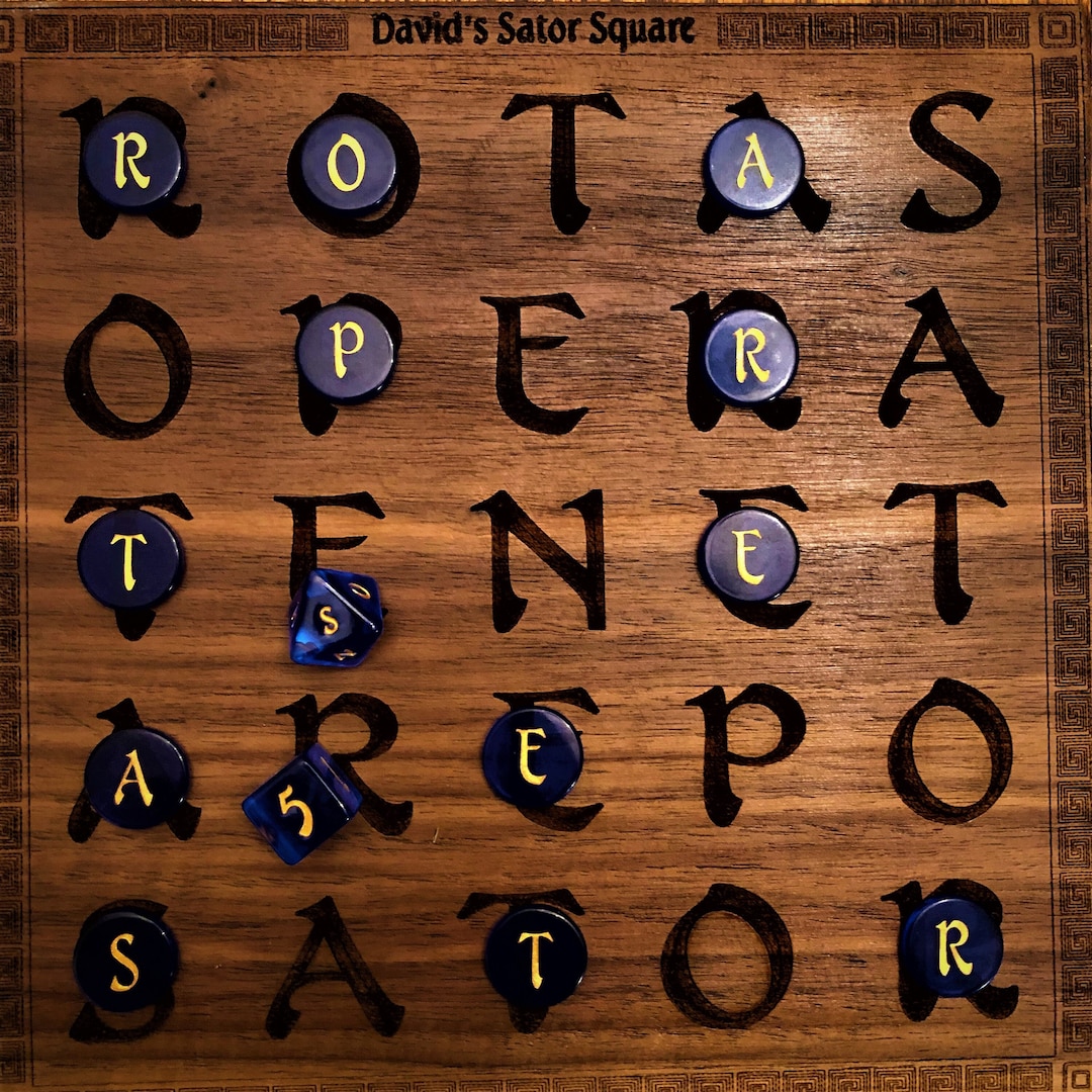 Sator Square & Paternoster Wooden Board Game - Etsy