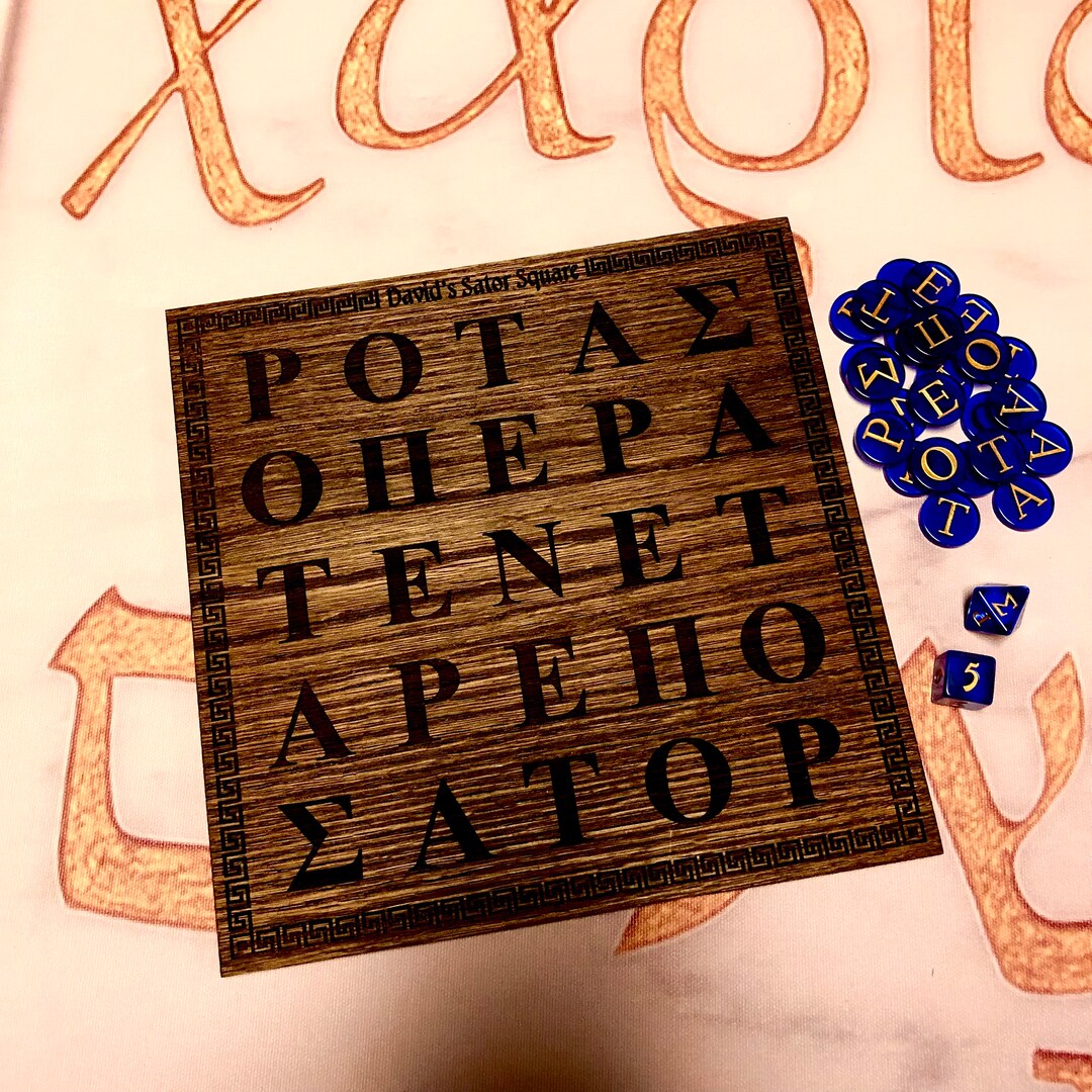 Greek Sator Square & Paternoster Wooden Board Game - Etsy