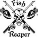Fish Reaper Skull Skeleton Rod Car Boat Truck Window Vinyl | Etsy