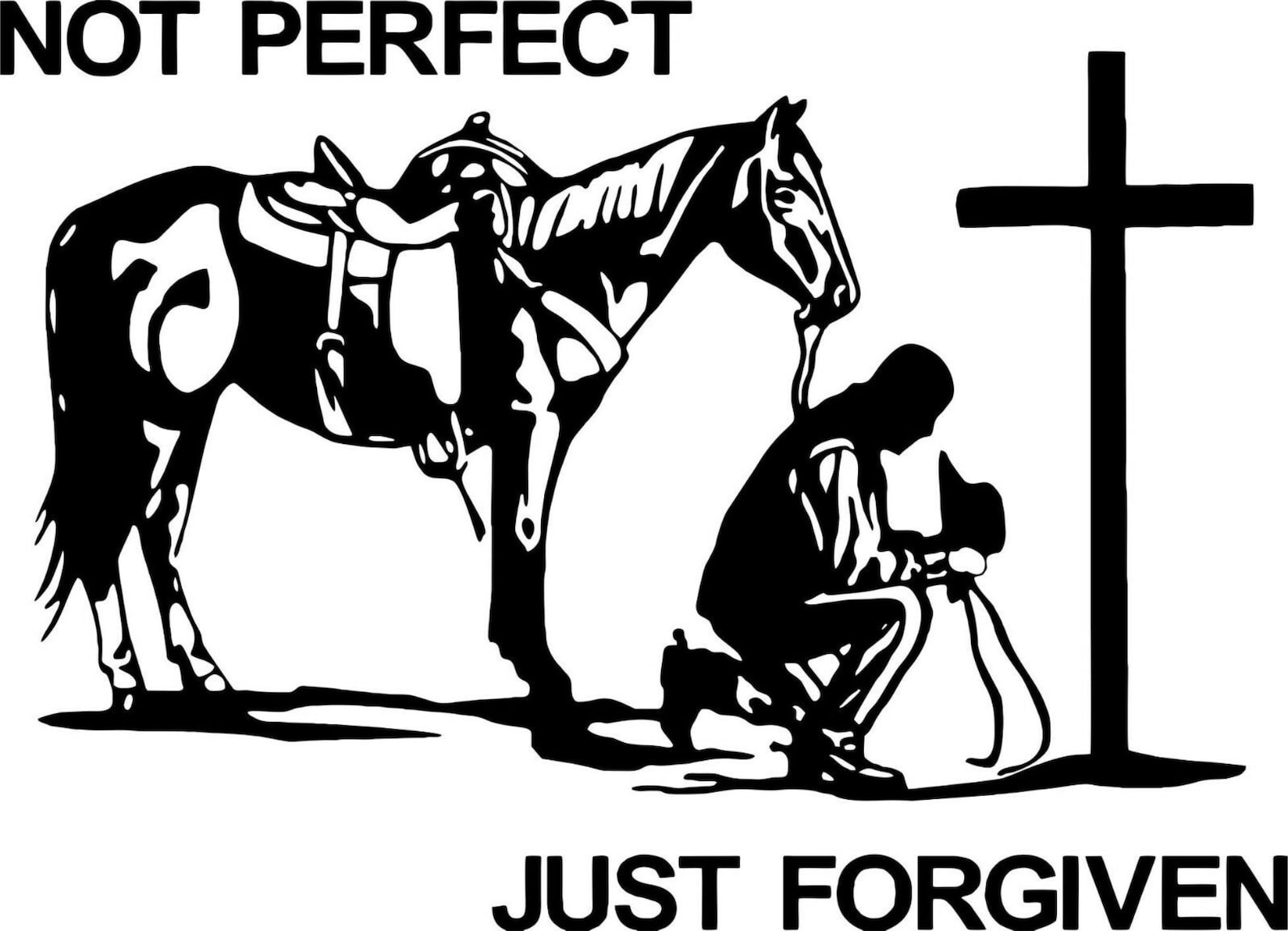 Christian Cowboy Church Praying Rodeo Horse Love Lord GOD Jesus Christ ...