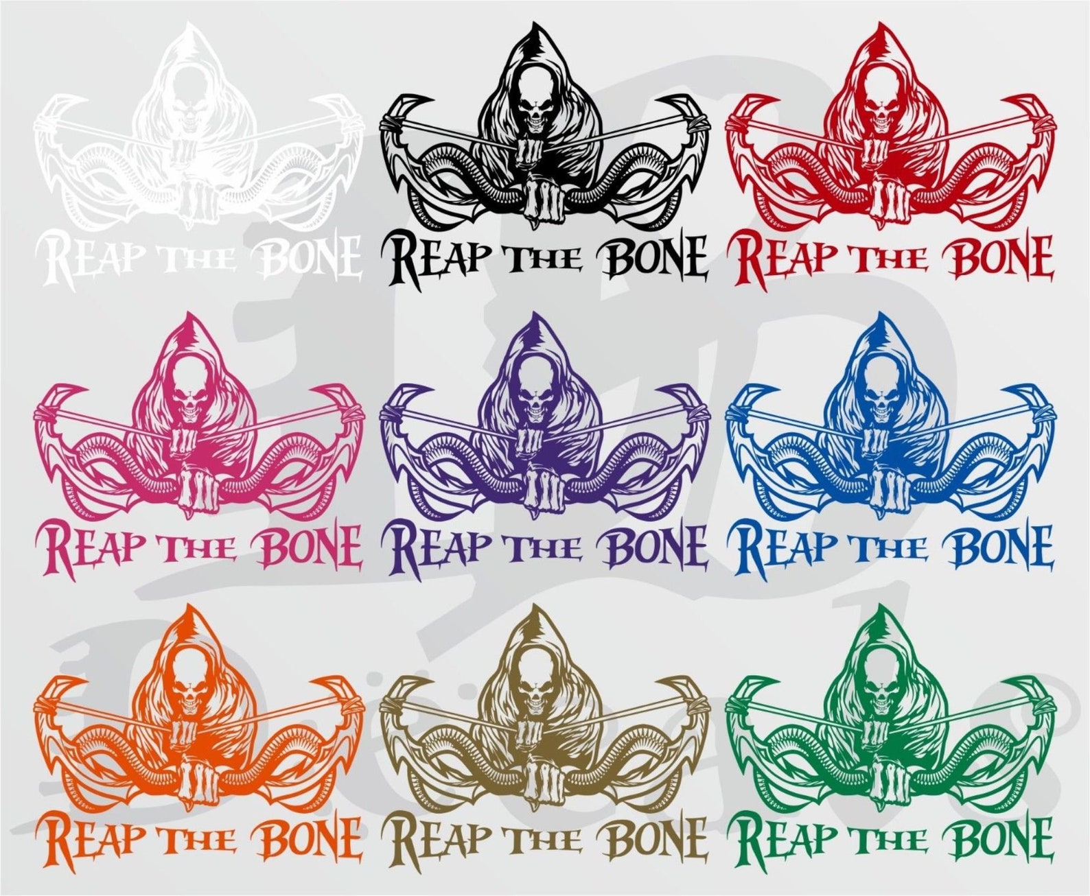 Grim Reaper Bow Hunter Reap the Bone Skull Hunting Design Car - Etsy