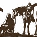 Cowboy Horse Cross Christian Western Rodeo Car Truck Window Vinyl Decal ...