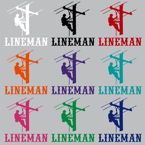 Lineman Electrician Linemen Power Pole Worker Car Truck Window Laptop ...
