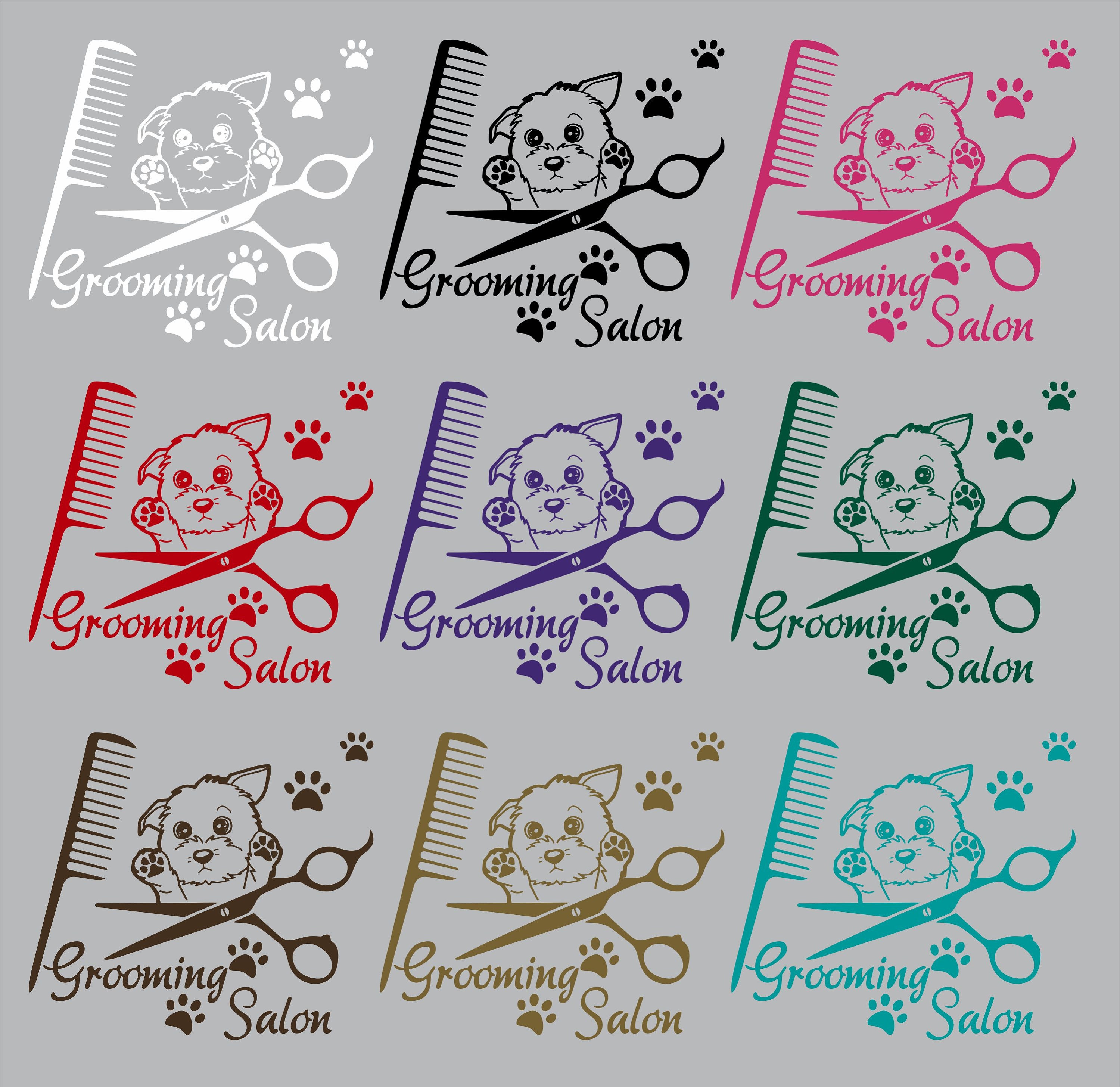 Dog Grooming Salon Vinyl Decal: Pet Shop Car Window Sticker - Etsy