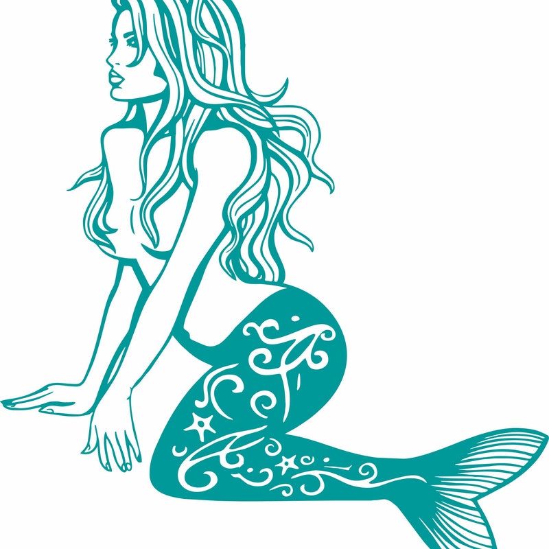 Mermaid Decal - Etsy