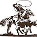 Cowboy Roping Calf Western Rodeo Bull Horse Car Truck Window Vinyl ...