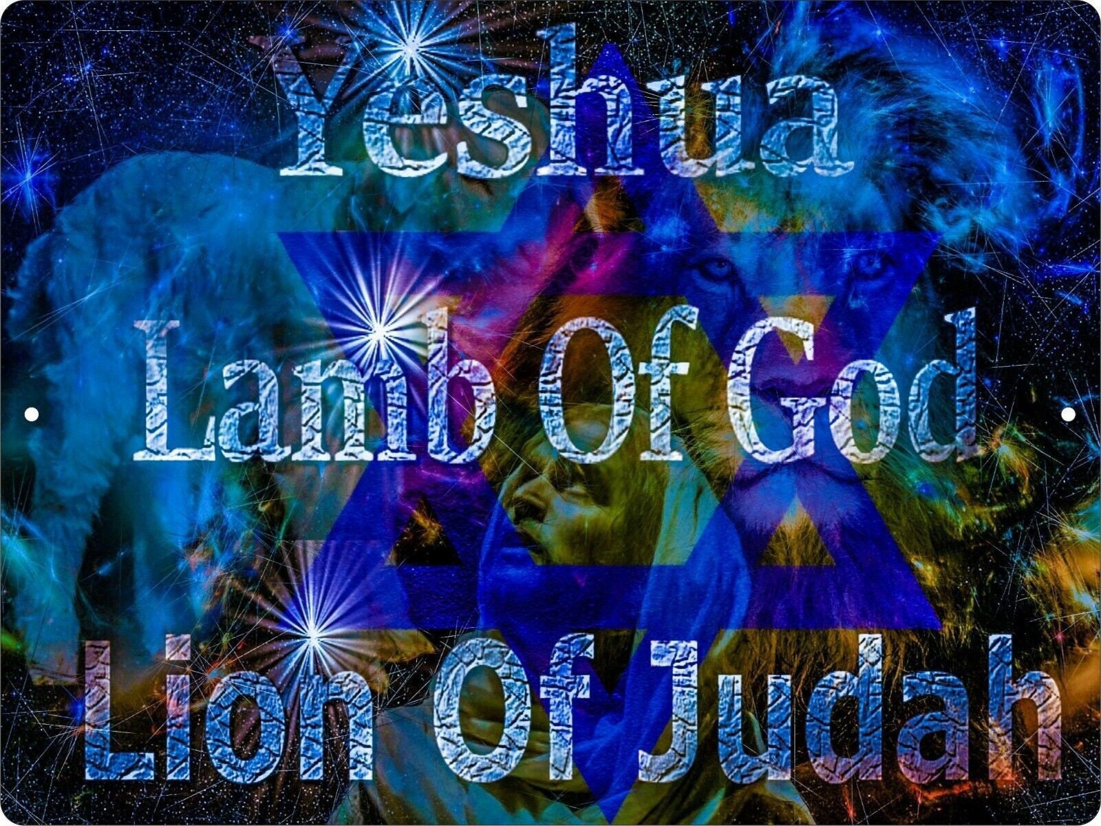 Lion of Judah Yeshua Lamb of GOD Jesus Christ Cross Christian Wall Sign ...