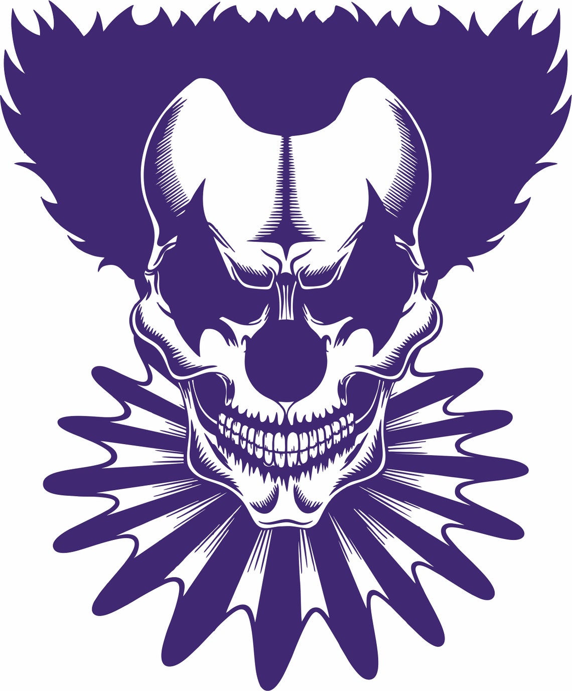 Jester Skull Clown Joker Mime Circus Carnival It Pennywise - Etsy