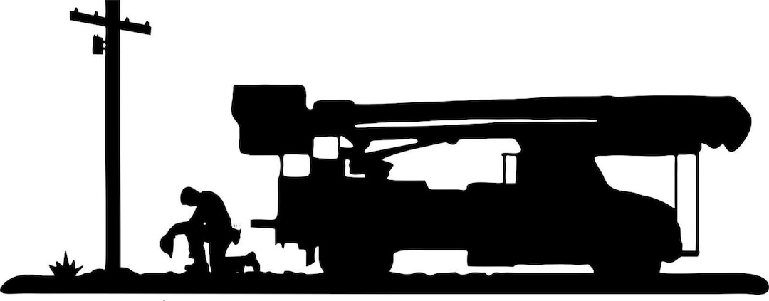 Lineman Electrician Linemen Power Pole Work Truck Car Truck Window ...