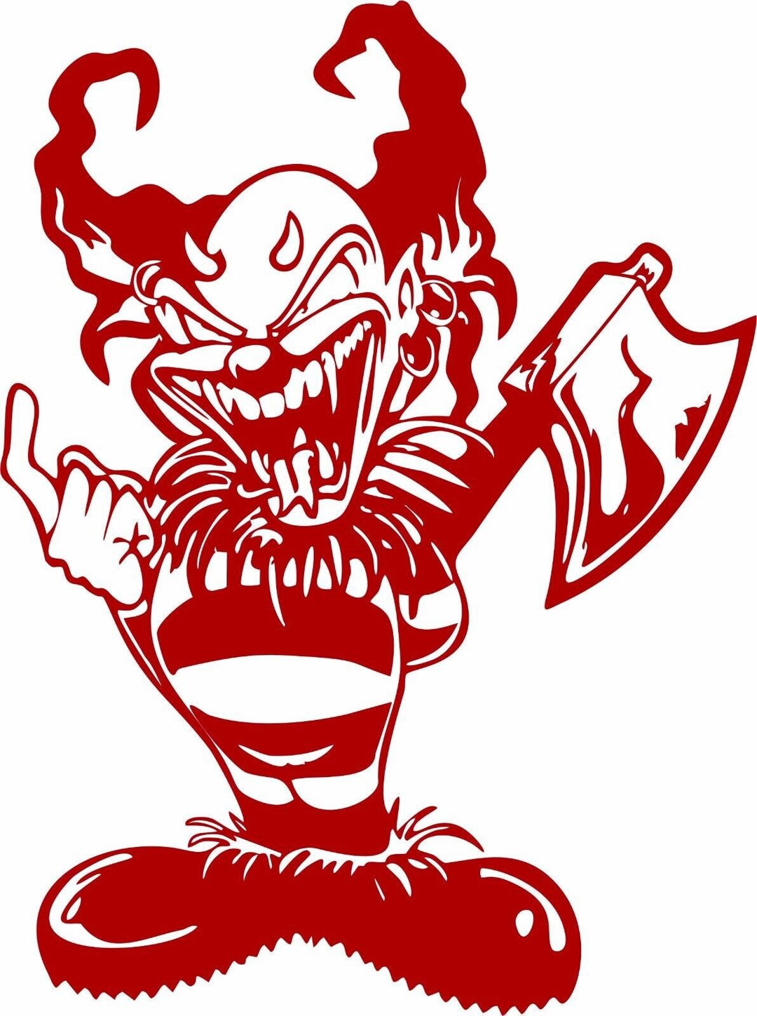 Clown Evil Jester Joker Axe Weapon Laptop Vinyl Decal Sticker - Etsy