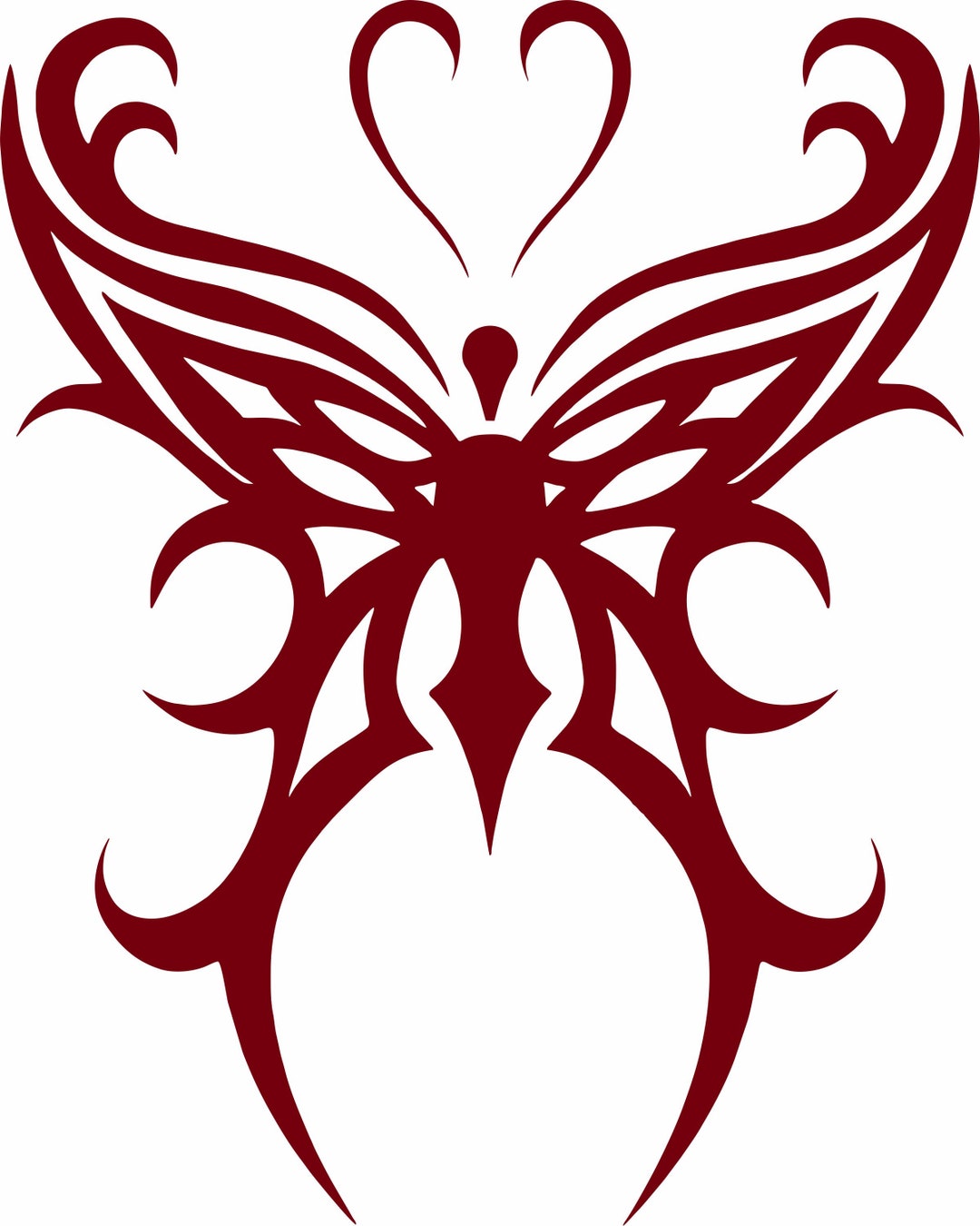 Butterfly Tribal Bugs Insects Heart Truck Car Tattoo Window Laptop ...