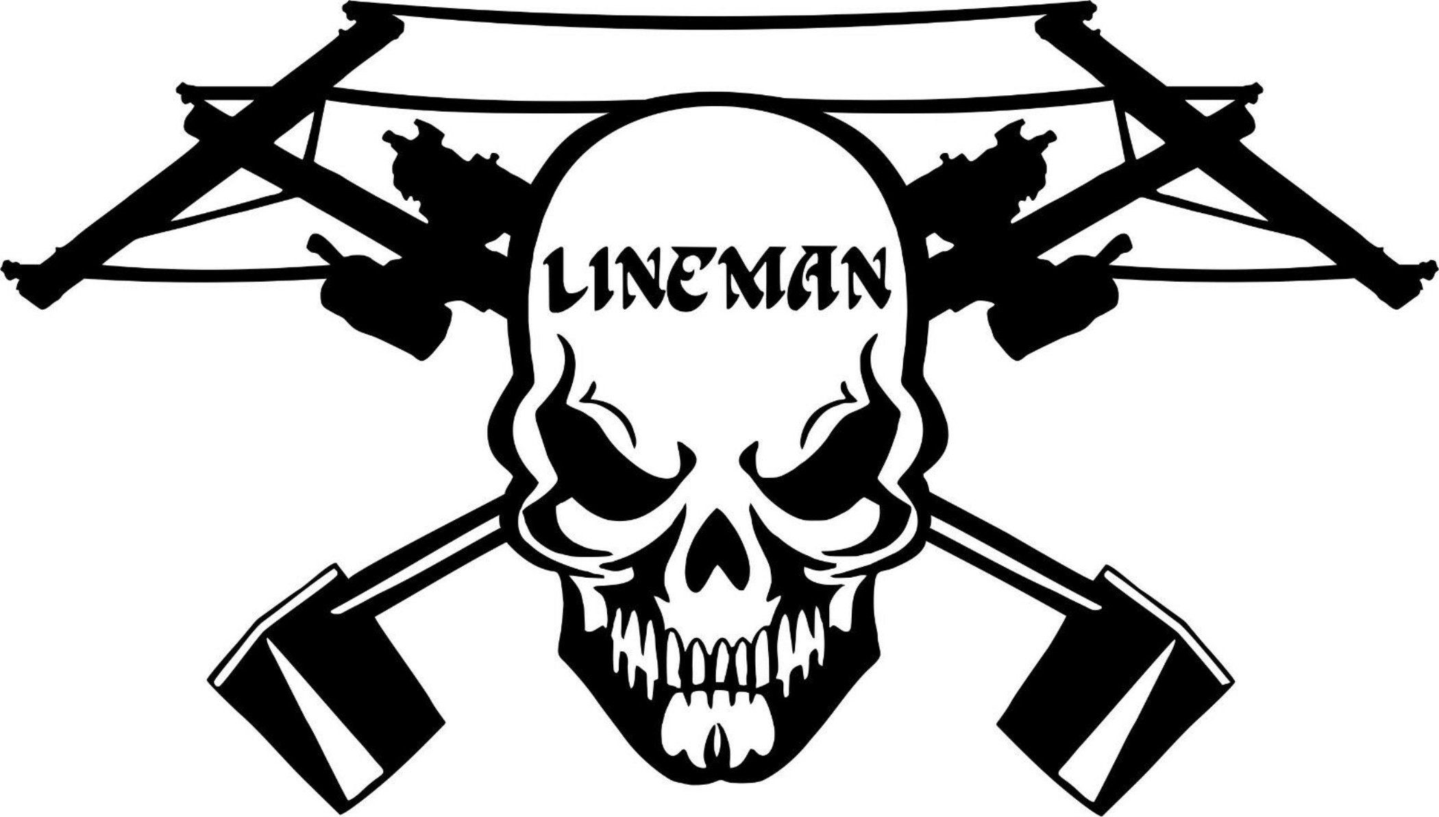 Lineman Skull Decals
