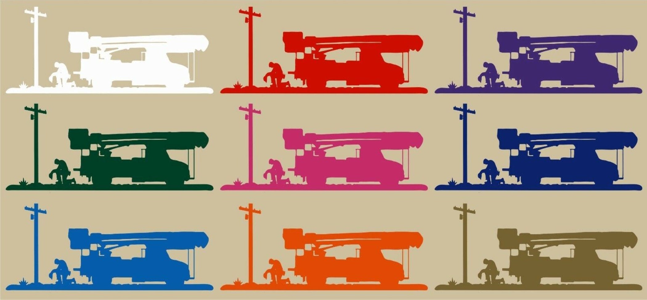 Lineman Electrician Linemen Power Pole Work Truck Car Truck Window ...