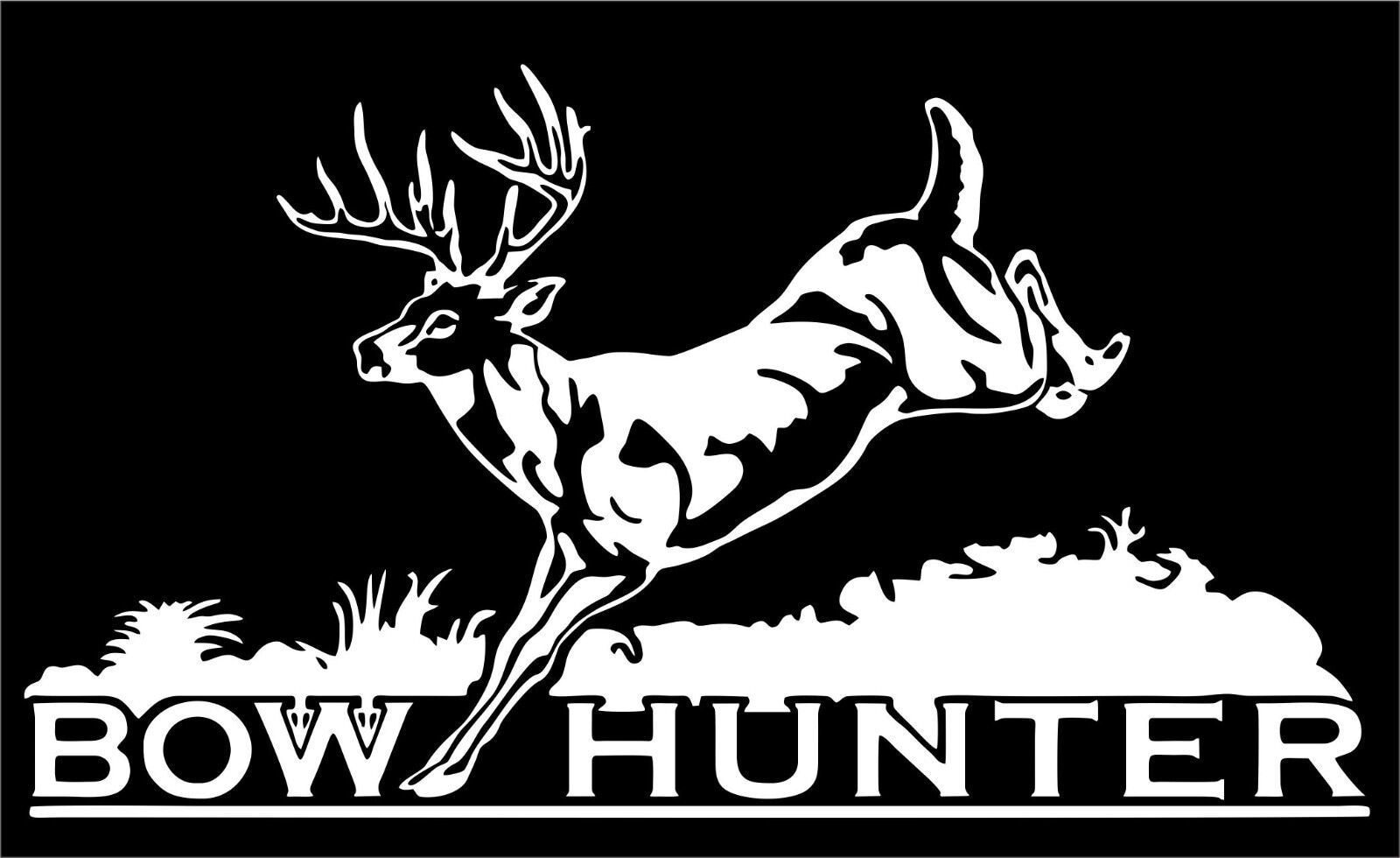 Bow Hunter Hunting Deer Whitetail Buck Doe Car Truck Window Vinyl Decal ...