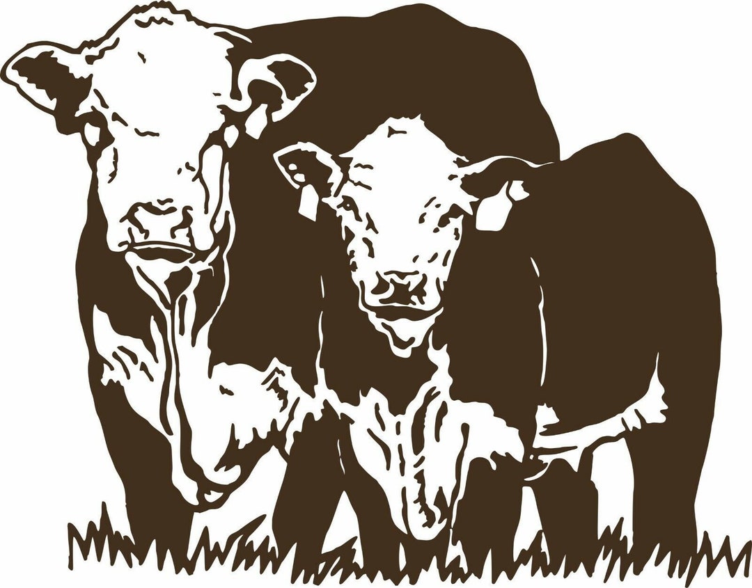 Cow Bull Calf Farm Ox Baby Animal Milk Car Truck Window Vinyl Decal ...
