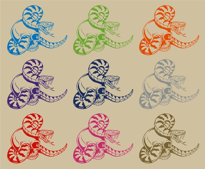 Snake Skull Serpent Car Truck Window Laptop Vinyl Decal Sticker - Etsy