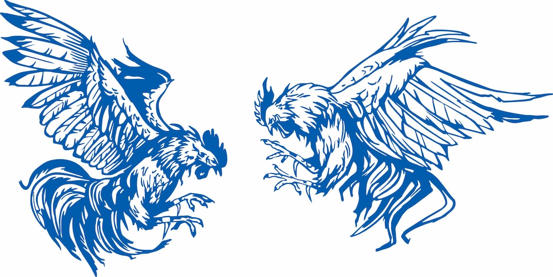 Rooster Cockfight Gamecock Chicken Fight Spurs Car Truck Vinyl Decal ...