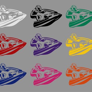 Jet Ski Sea Doo Wave Runner Water Boat Car Window Laptop Vinyl Decal ...