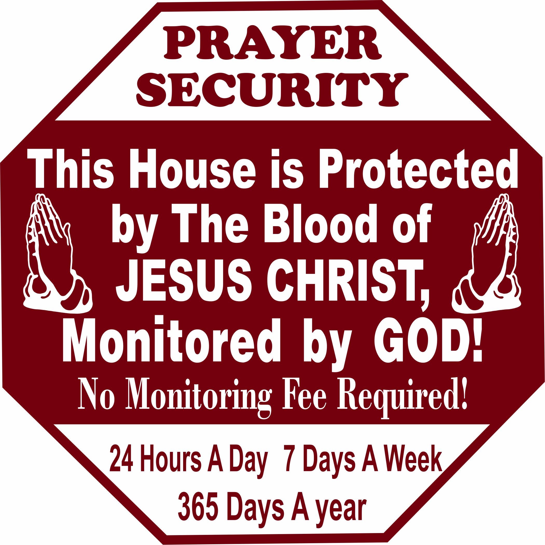 Jesus Christ Protected Christian GOD Car Truck Window House Home Vinyl ...