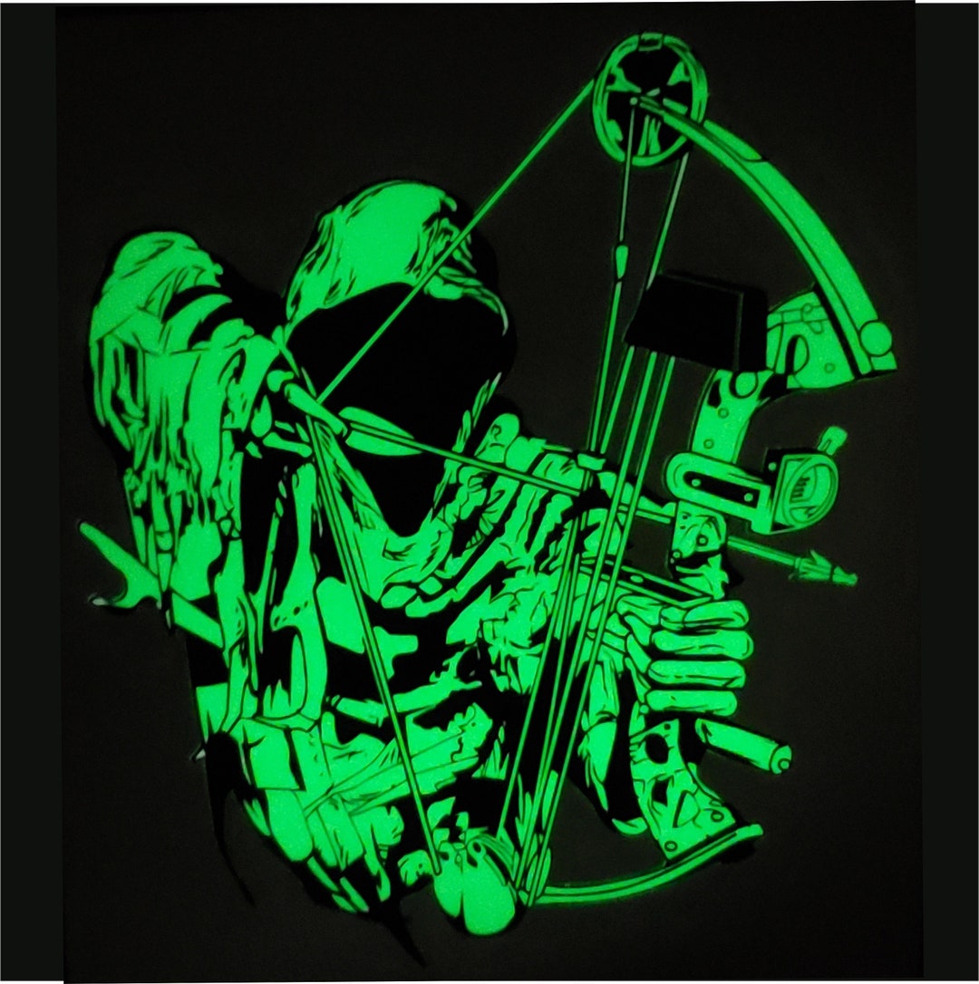 Grim Reaper Hunter Vinyl Decal: Camo Bow, Glow in the Dark - Etsy