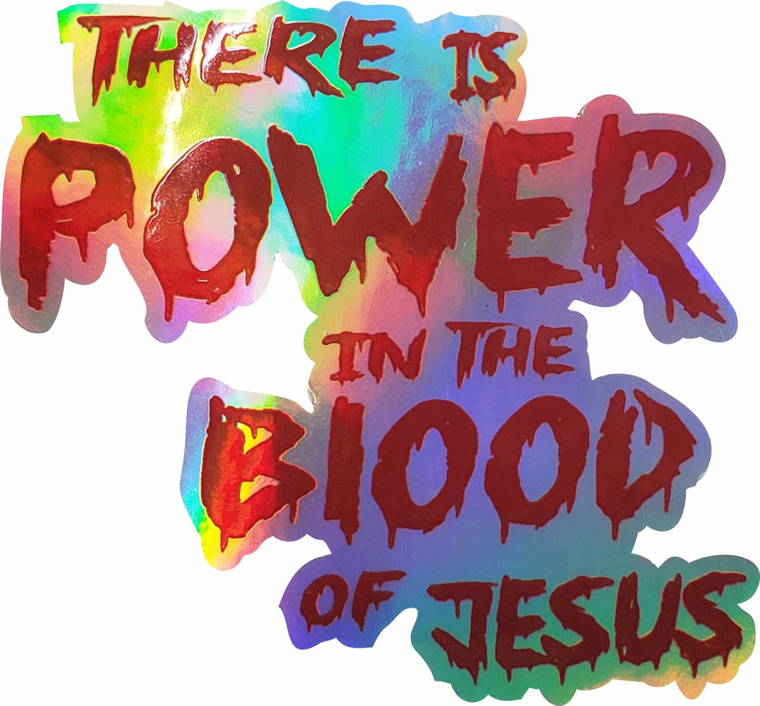 Power Blood Jesus Christ Lord GOD Bible Holographic Truck Car Window ...