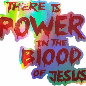 Power Blood Jesus Christ Lord GOD Bible Holographic Truck Car Window ...