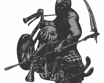 Grim Reaper Motorcycle Decal - Etsy