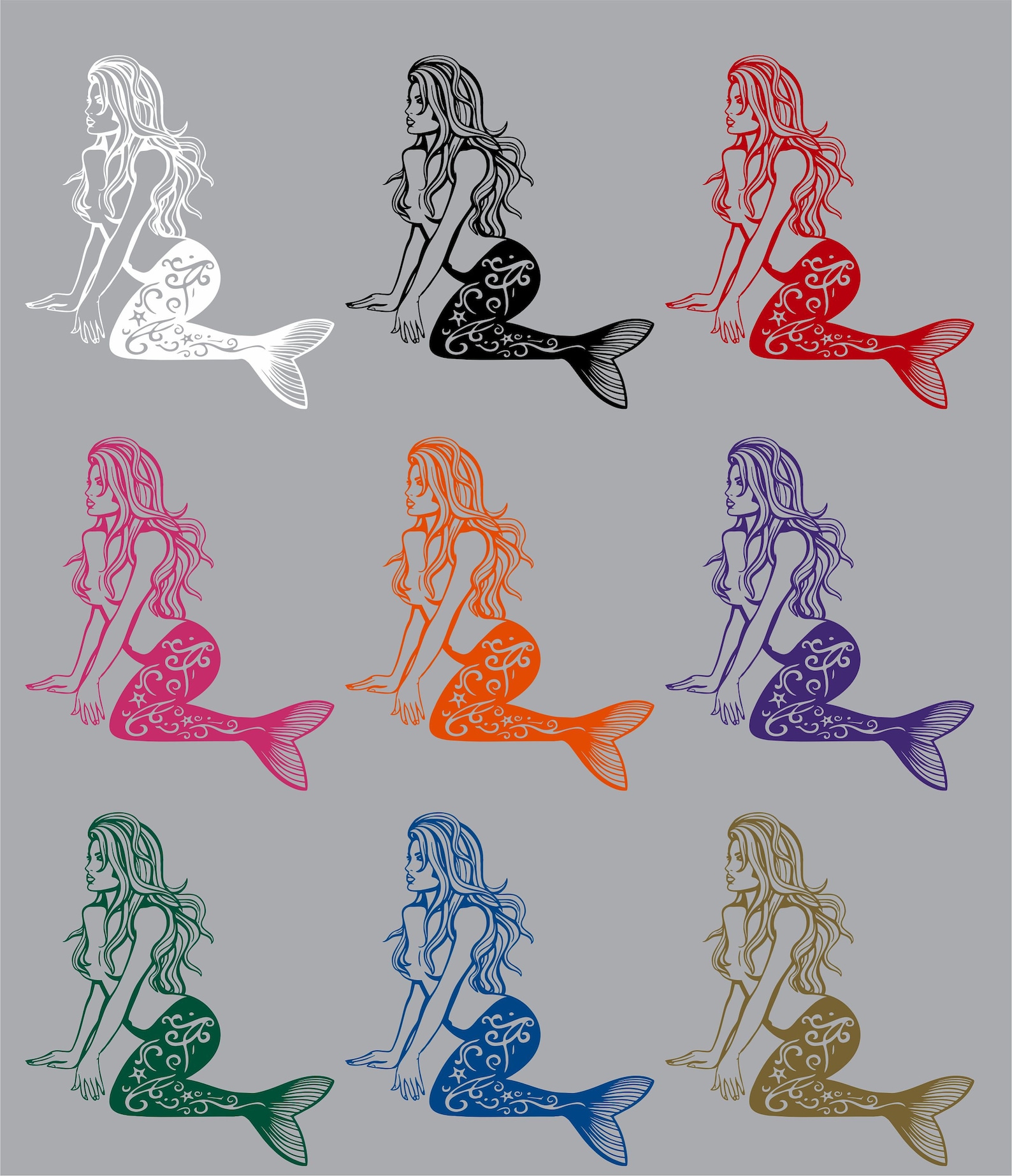 Mermaid Girl Vinyl Decal: Fantasy Boat Car Truck Window Sticker - Etsy
