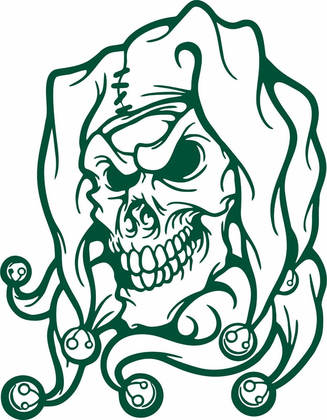 Clown Evil Jester Joker Tribal Skull Car Truck Window Laptop Vinyl ...