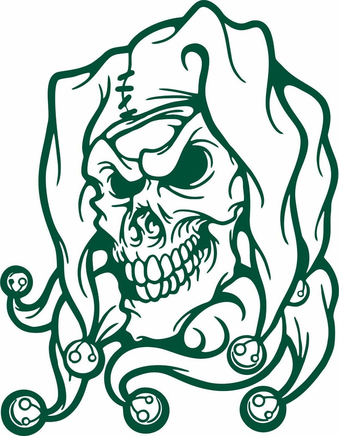 Clown Evil Jester Joker Tribal Skull Car Truck Window Laptop Vinyl ...