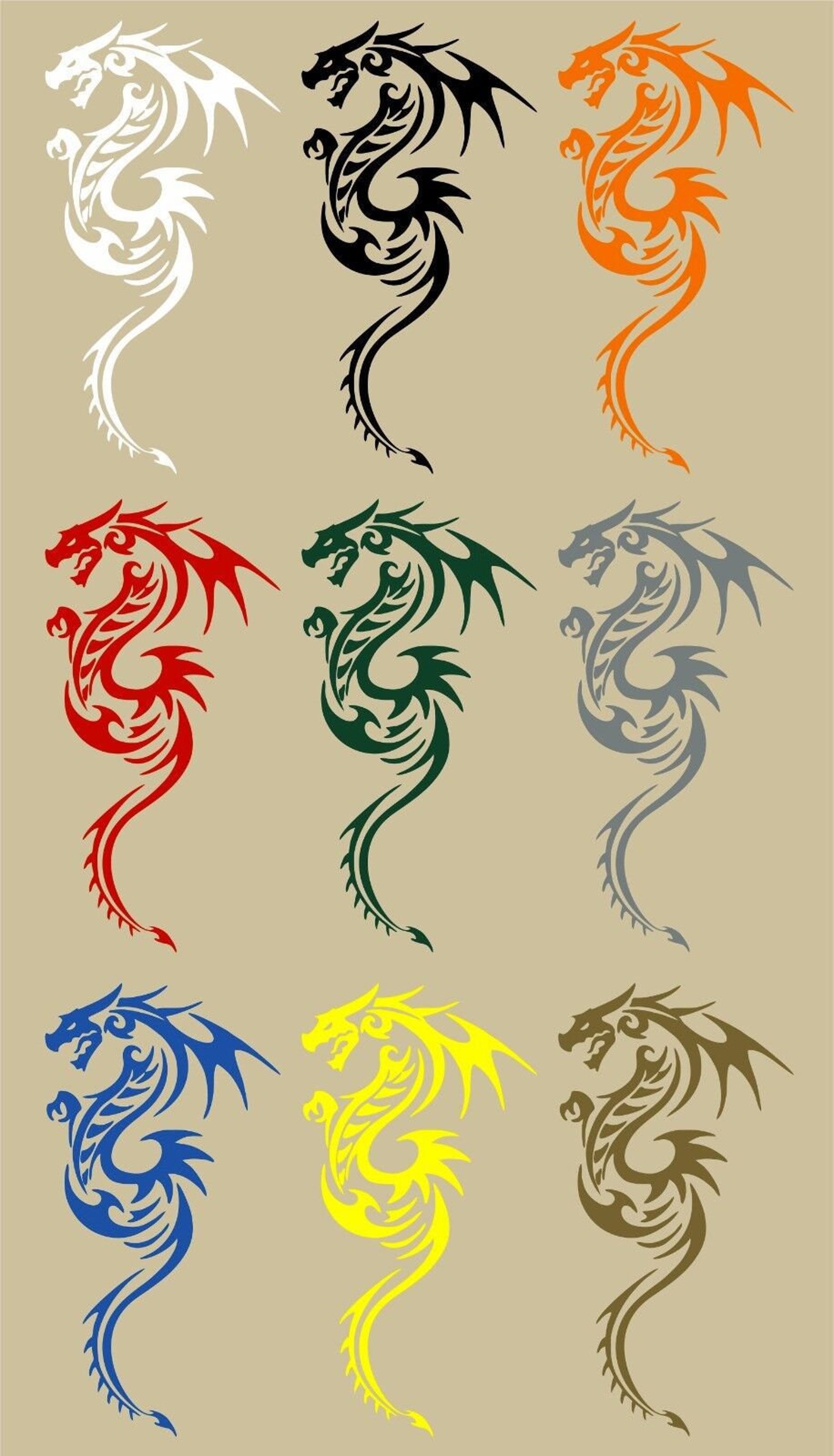 Tribal Dragon Serpent Tail Creature Car Truck Window Laptop Vinyl Decal ...