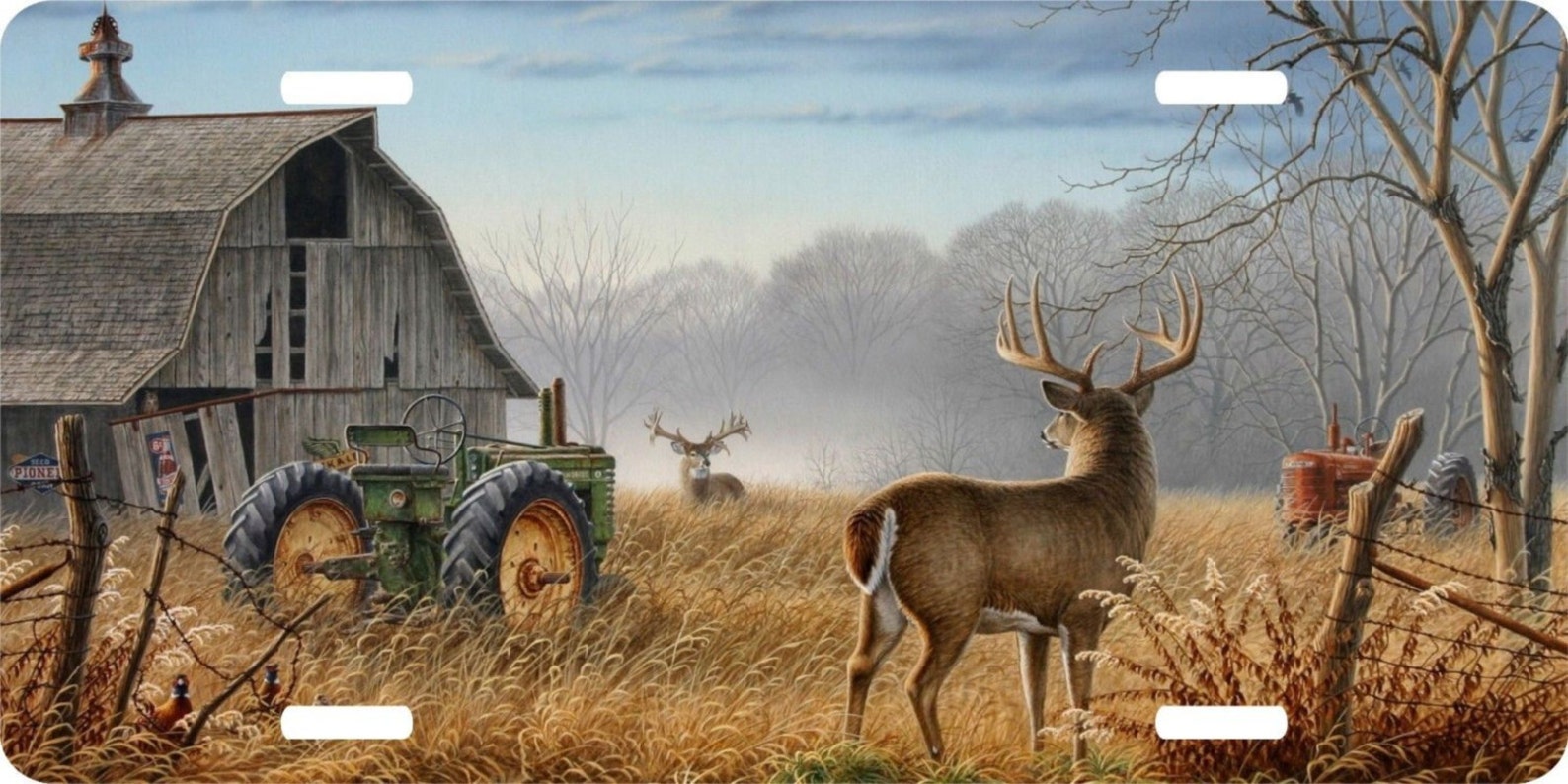 Deer Barn Tractor Farm Hunting Hunter Field License Plate Car - Etsy
