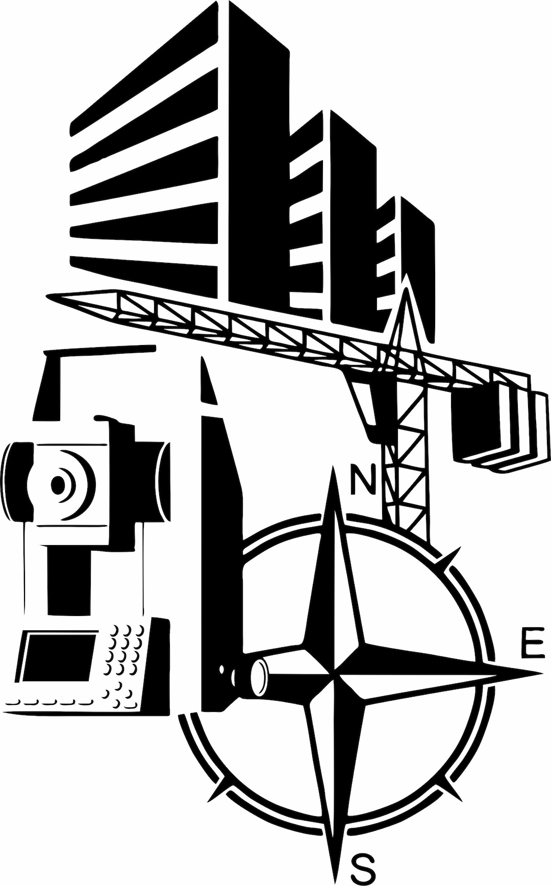 Surveyor Crane Construction Vinyl Decal - Car, Truck, Laptop Sticker - Etsy