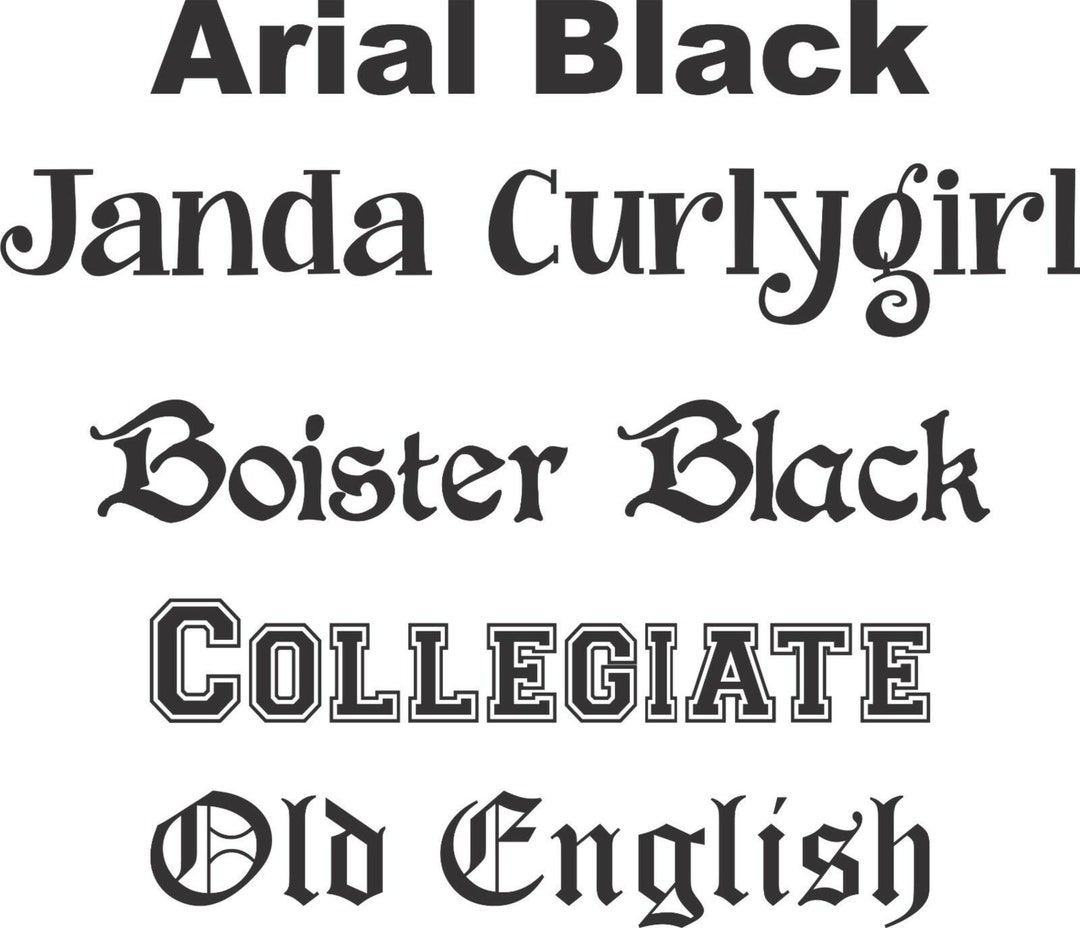 Custom Personalized Name Font Text Sign Car Truck Laptop Window Vinyl ...