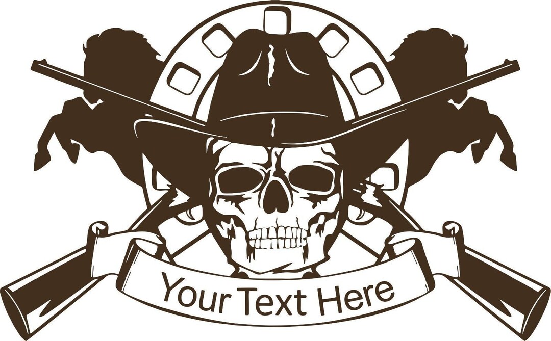 Cowboy Skull Horse Gun Custom Name Car Truck Window Laptop Vinyl Decal ...