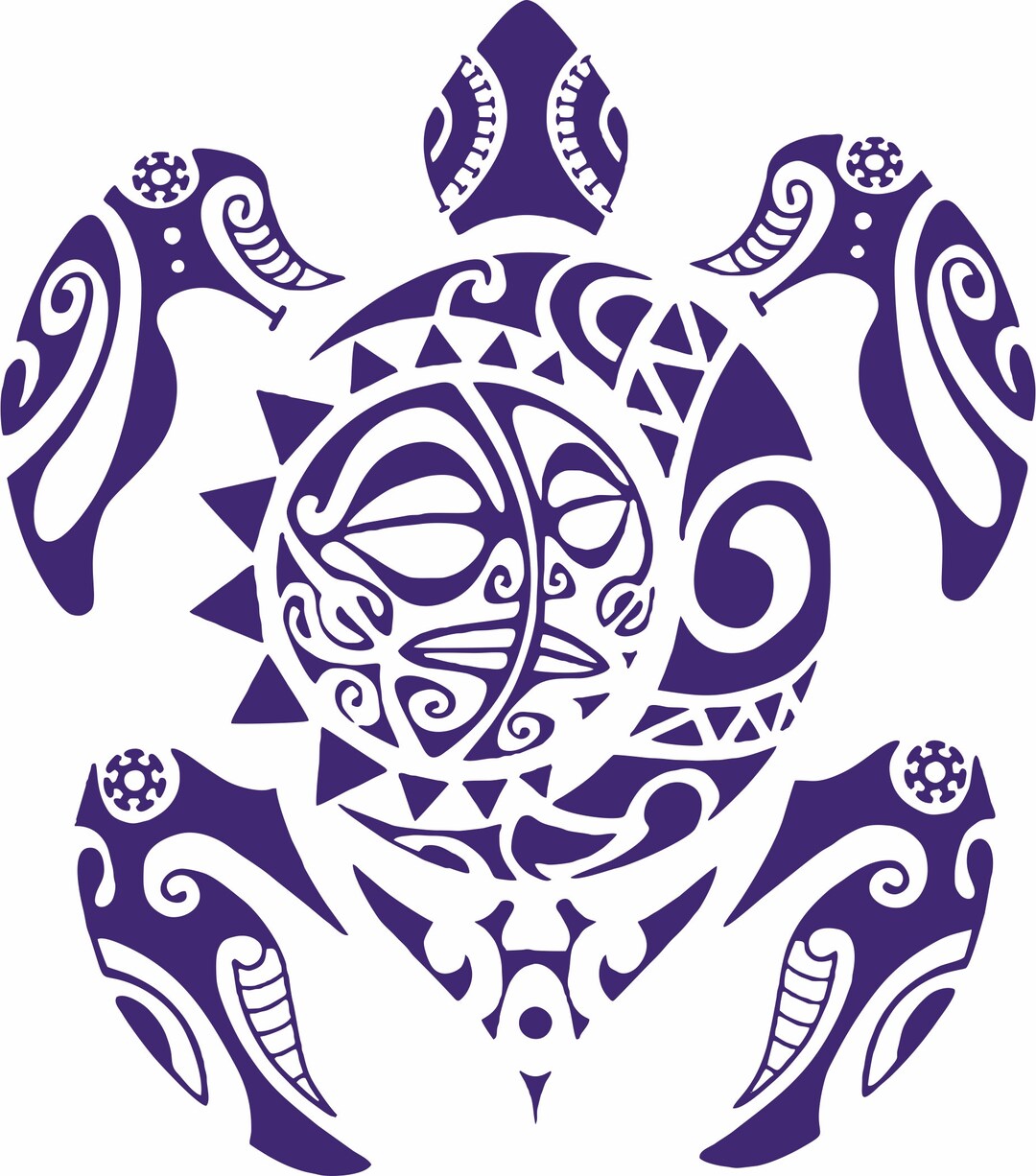 Sea Turtle Tribal Sun Moon Celestial Ocean Fishing Boat Car Window ...