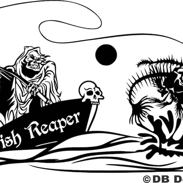 Grim Reaper in Boat - Etsy