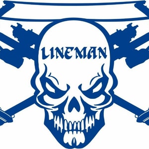 Lineman Skull Electrician Linemen Climbers Hook-n-loop Power Pole Car ...
