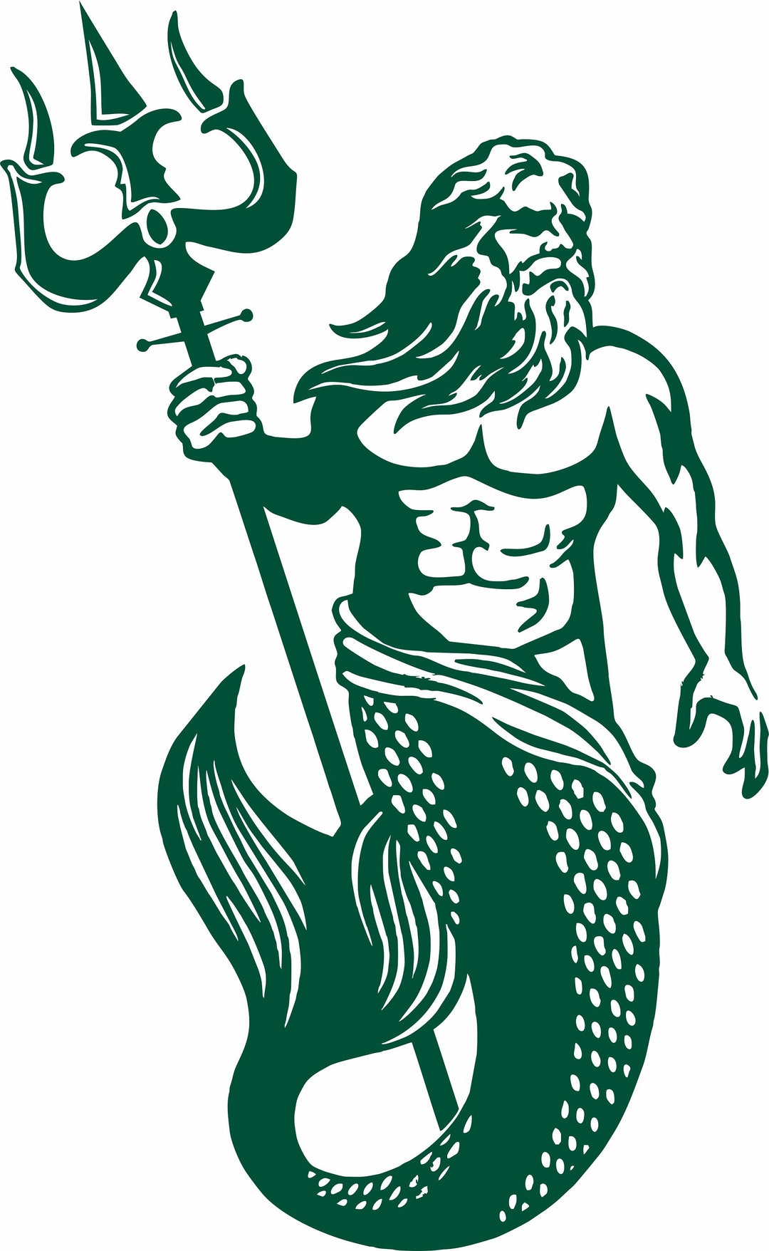 Poseidon Merman Vinyl Decal: Greek God Car Truck Laptop Sticker - Etsy