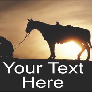 Christian Cowboy Praying Cross Horse Rodeo Western Custom License Plate ...