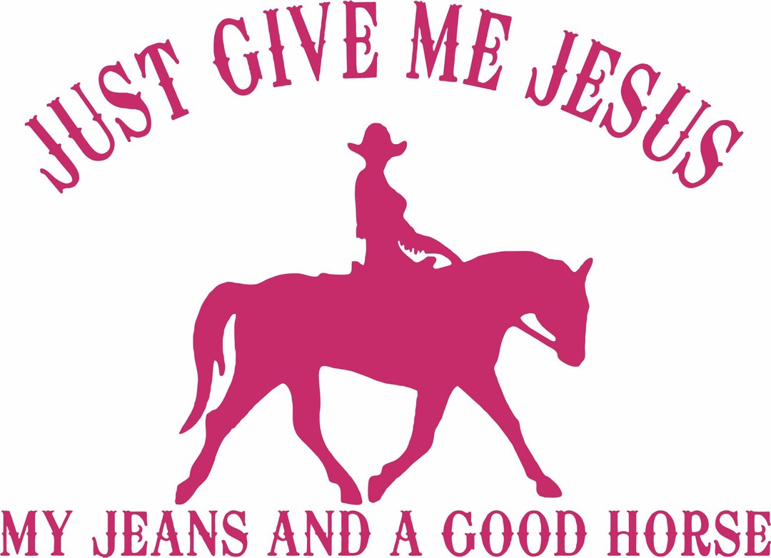 Jesus Christ Christian Cowgirl Cowboy Horse Rodeo Western Car Truck ...