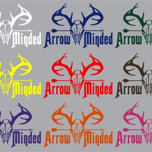 Bow Arrow Hunting Deer Skull Whitetail Hunter Truck Window Vinyl Decal ...
