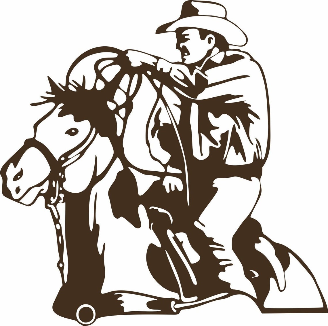 Cowboy Hat Horse Rodeo Roping PRCA Car Truck Window Laptop Vinyl Decal ...